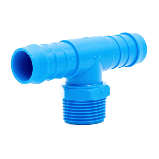 Tefen PA66 Blue BSPT 1/2" Male Branch T Conn - Fits 10mm Hose ID – HCL ...